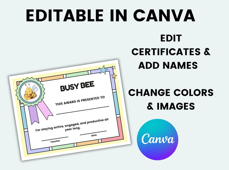 Editable End of Year Awards Class Awards End of Year Student ...