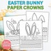 Easter Bunny Paper Crown Printable Bunny Ears Paper Crowns Easter Paper ...