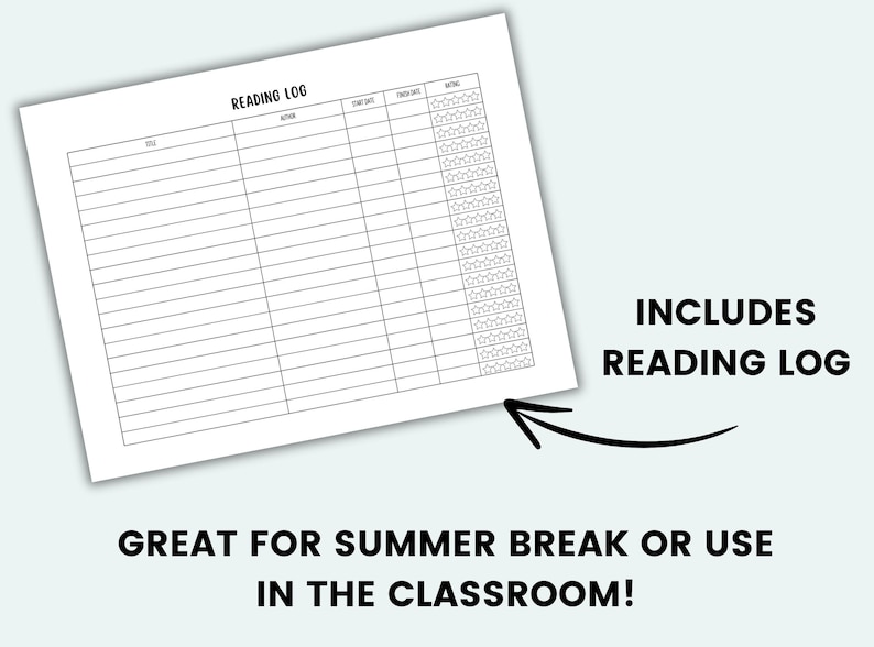 Reading Trackers for Kids Printable Kids Reading Tracker Bundle Reading ...