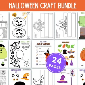 Halloween Craft Bundle Printable Halloween Activity Sheets Printable ...