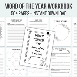 Word of the Year Workbook Printable Word of the Year Ideas Activity One ...