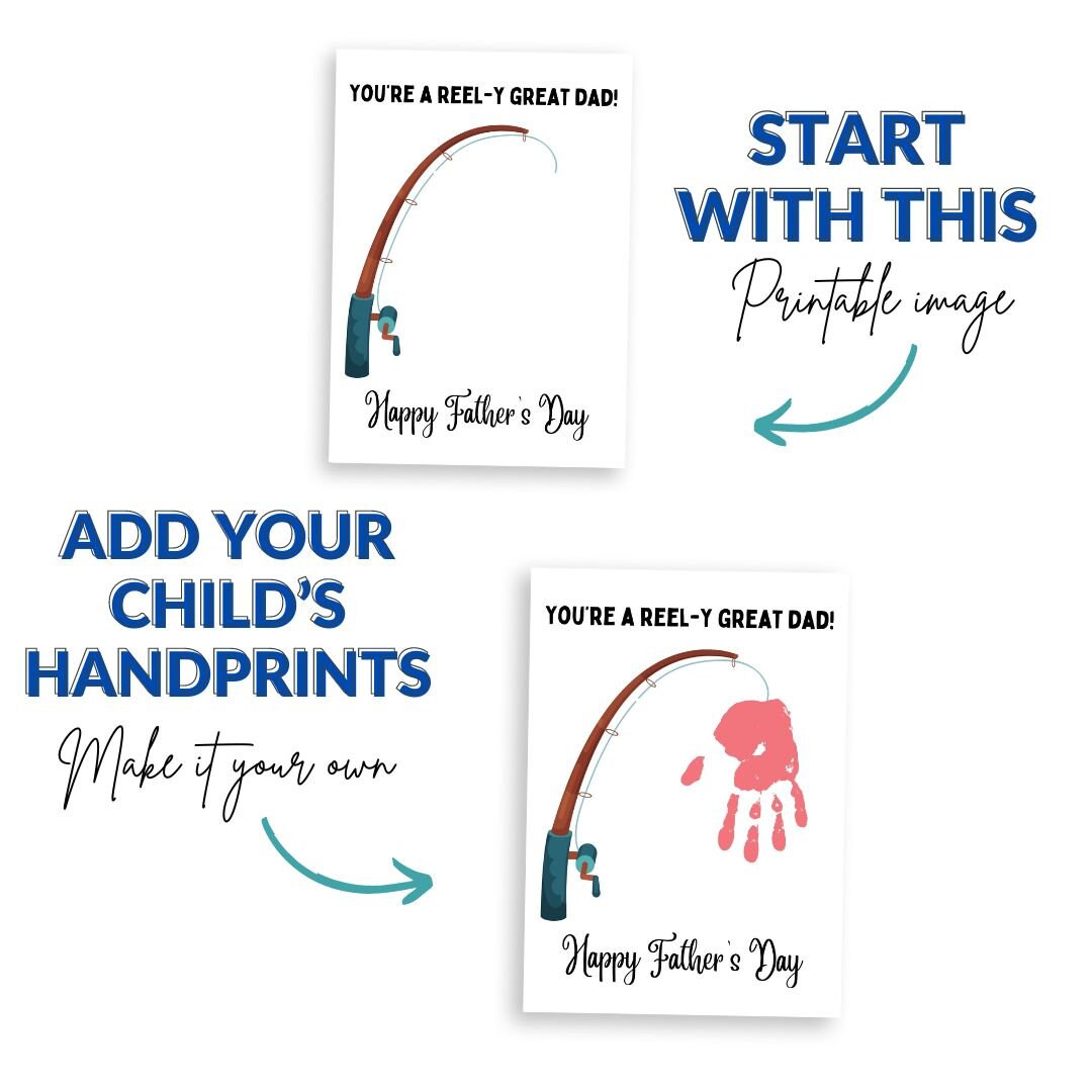 Father's Day Handprint Craft Bundle Printable Father's Day Handprint ...