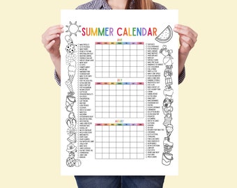 2025 Beach Summer Bucket List Printable Calendar - Etsy