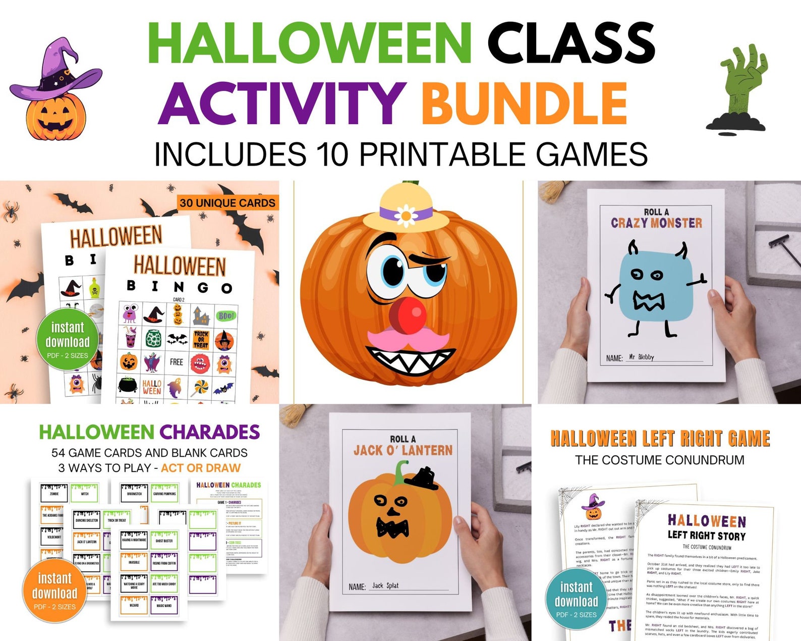 Halloween Classroom Activities, Halloween Game Bundle, Halloween ...
