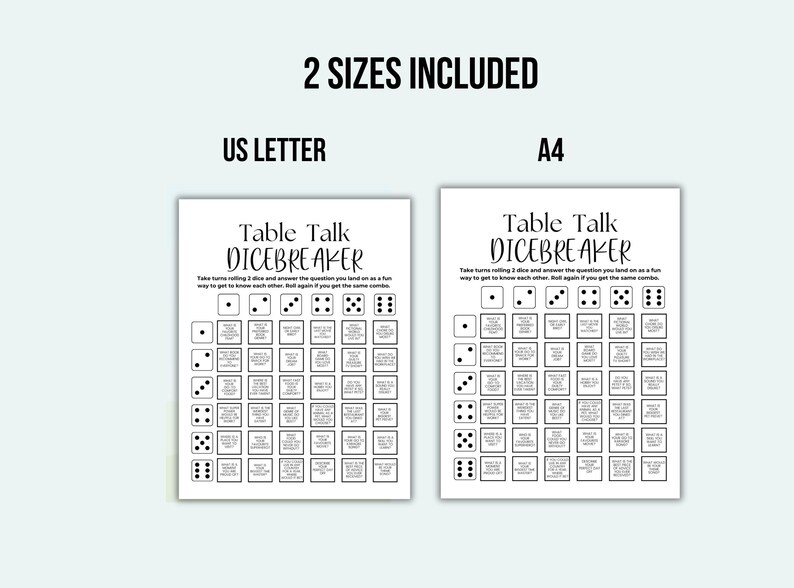 Coworker Dicebreaker Game Office Party Game Printable Team Building ...
