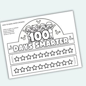 100 Days of School Paper Crown Printable Paper Crown 100th Day of ...