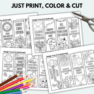 Mother's Day Bookmarks Printable Mother's Day Activity Mother's Day ...