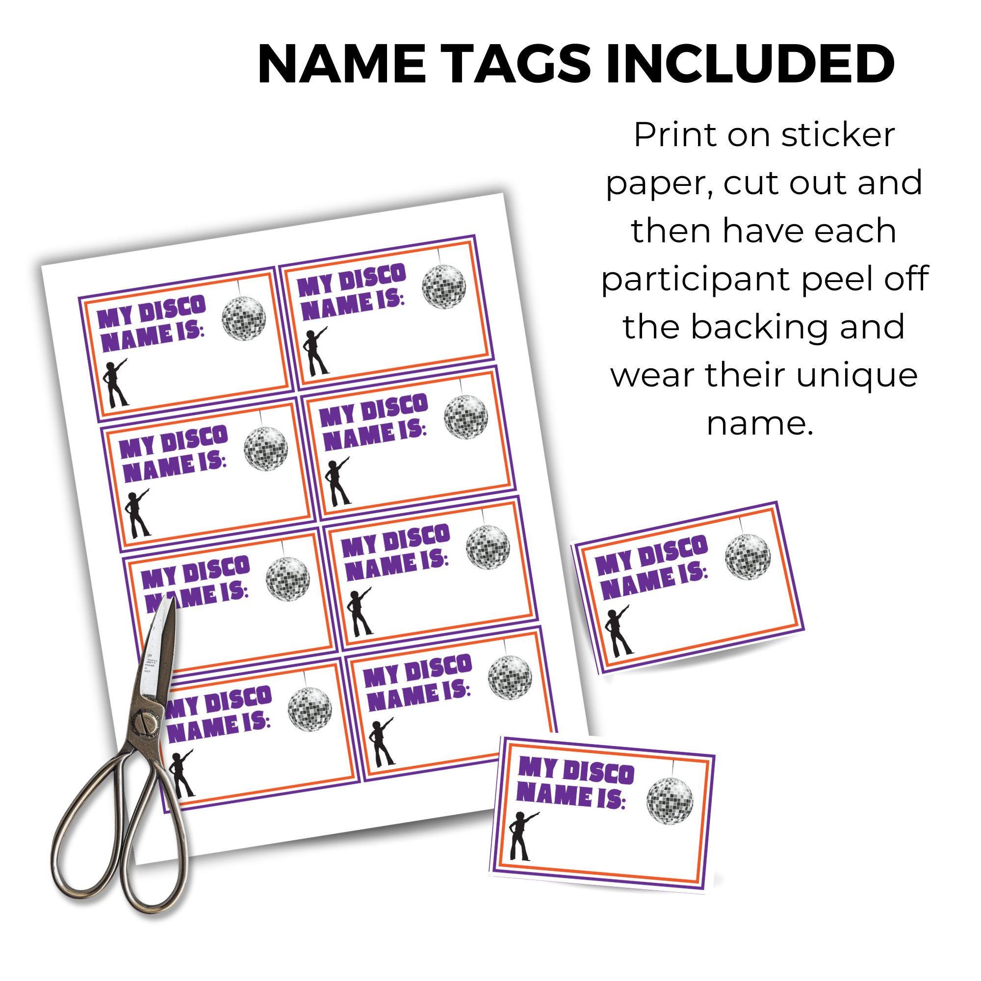 What's Your Disco Name Party Game Printable Disco Party Game Disco Name ...