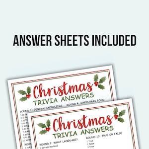 Christmas Trivia Bundle Christmas Trivia Night Printable Trivia Game ...