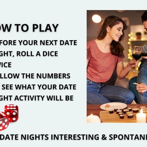 Date Night Dice Game Printable Date Night Ideas Couples Dice Game Date ...