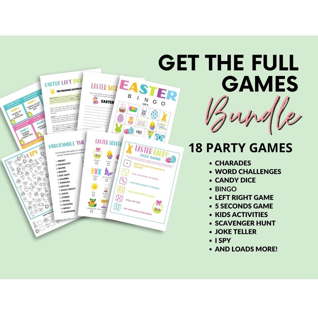 Easter Unscramble Game Printable Easter Game for Kids Easter Word Unscramble Game Easter Brain ...