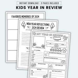 My Year in Review 2025 Printable New Years Activities Kids Year in ...