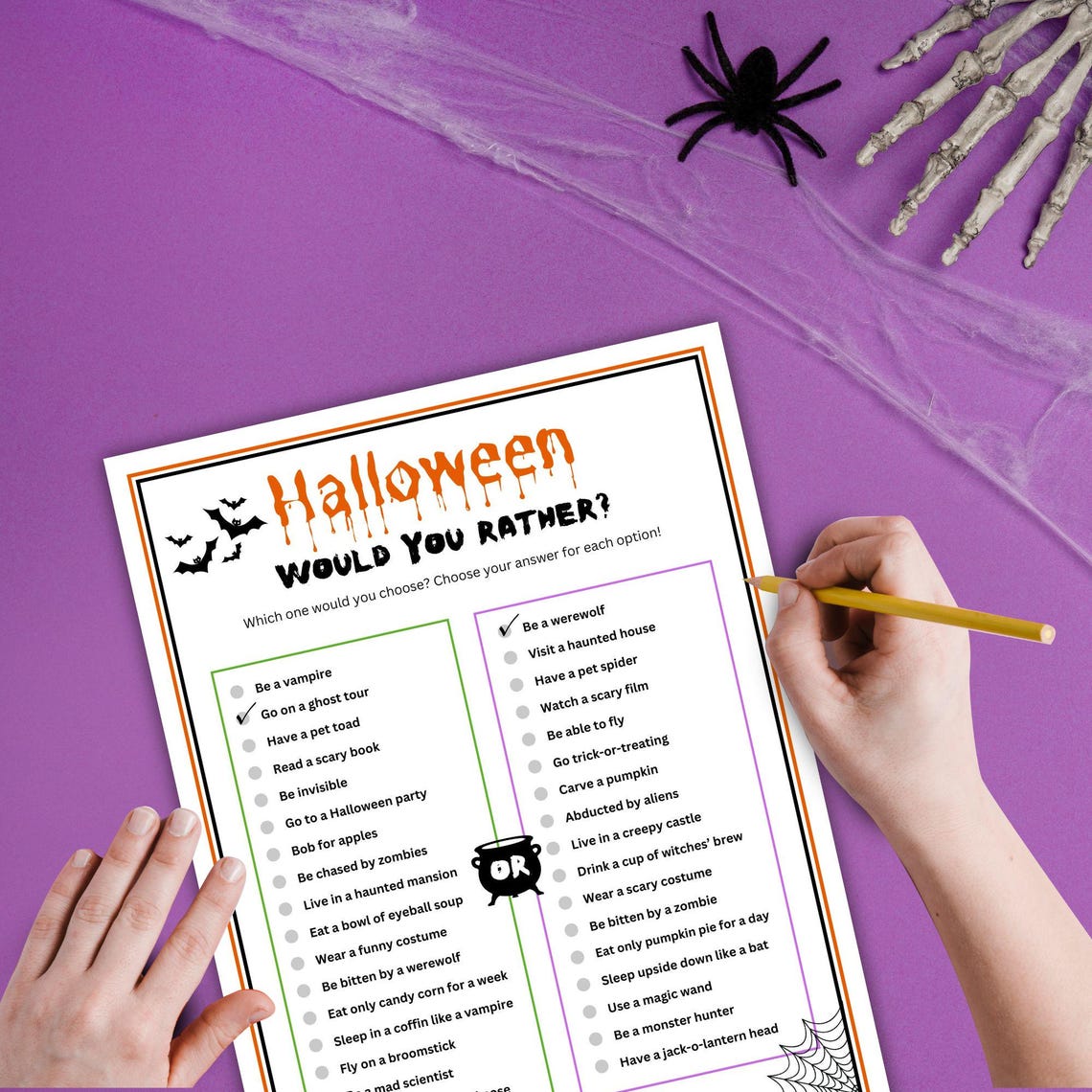 Would You Rather Halloween Game Would You Rather Halloween Party Games ...