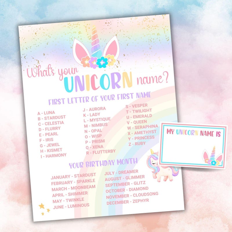 Unicorn Game - Etsy