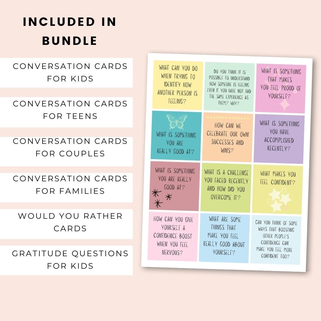 Conversation Card Bundle, 900 Conversation Cards for Families ...