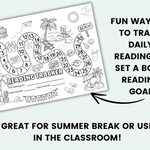 Summer Reading Challenge Reading Tracker for Kids Printable Book ...