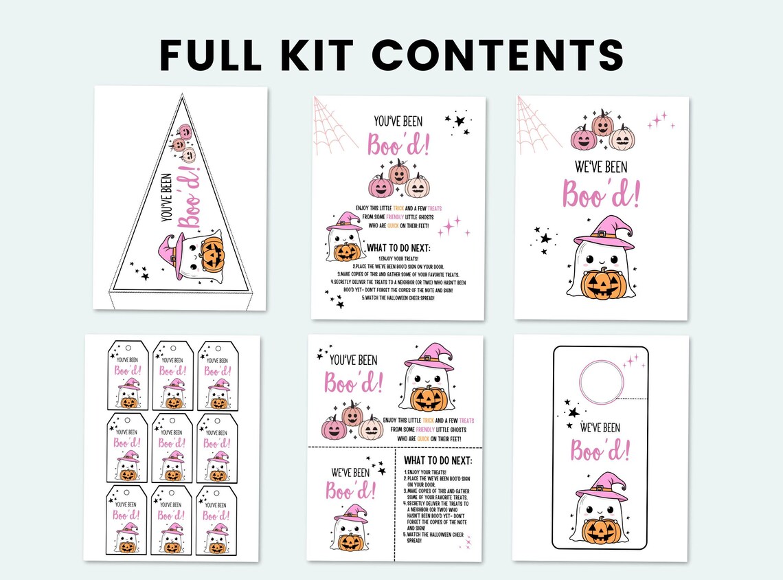 You've Been Boo'd Printable Halloween Kit You've Been Booed Pinkoween ...