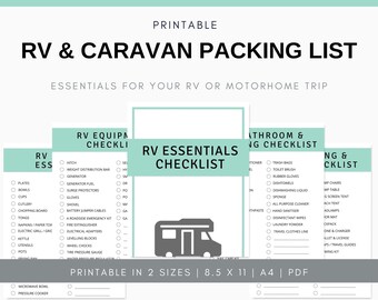 Rv Packing Checklist - Etsy