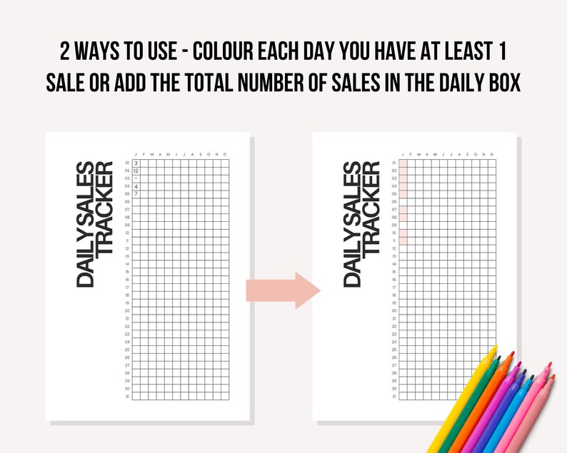 Daily Sales Tracker Printable Sales Tracker, Daily Sales Log, A5 ...