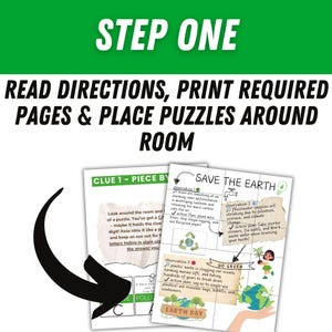 Earth Day Escape Room for Kids Printable Escape Room Party Earth Day ...