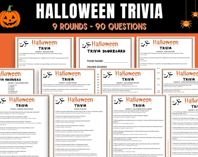 Halloween Trivia Bundle Halloween Trivia Night Printable Trivia Game ...