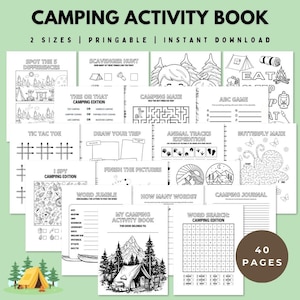 Camping Activity Bundle Printable Camping Kids Activities Camping ...
