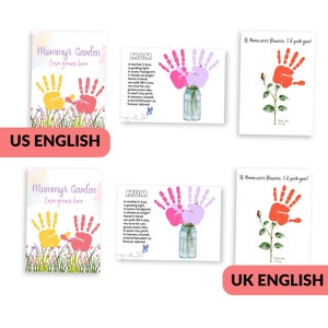 Mother's Day Handprint Craft Bundle Printable Mother's Day Handprint ...
