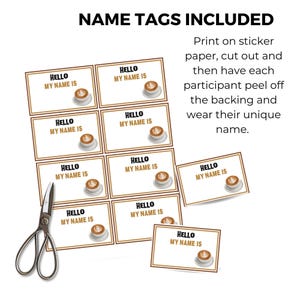 What's Your Coffee Name Party Game Printable Coffee Party Game Coffee ...