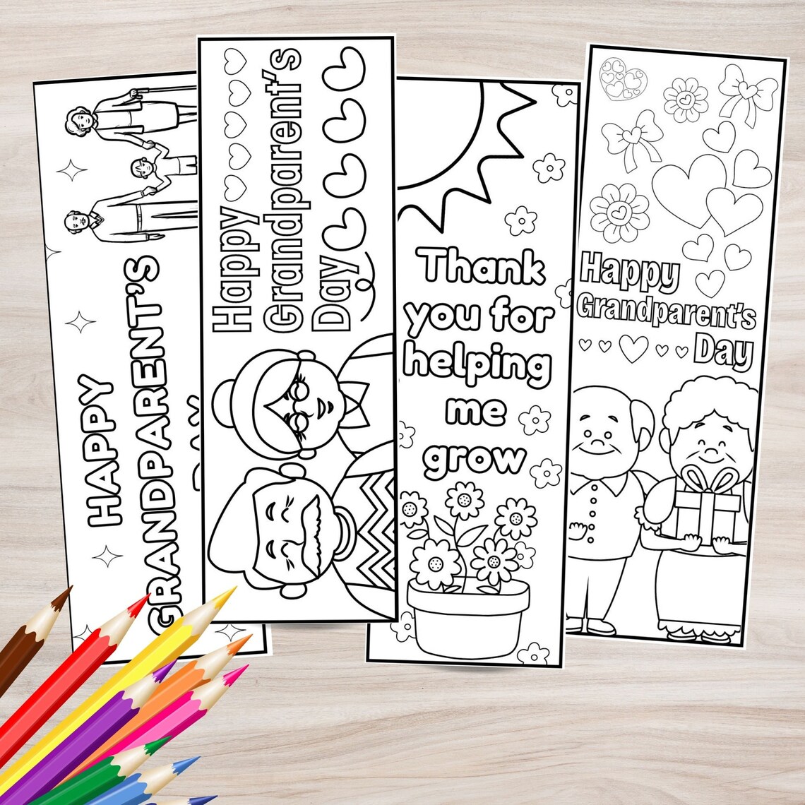 Grandparents Day Bookmarks Printable Grandparent's Day Activity Grandpa ...