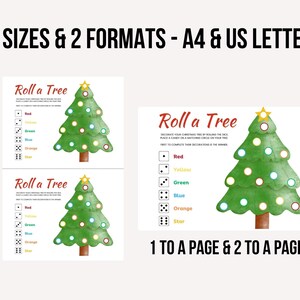 Christmas Roll A Tree Game, Christmas Dice Roll Game, Roll A Christmas ...