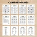Camping Games Bundle Printable Camping Games Kids Adults Camping ...