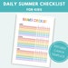 Kids Summer Schedule Summer Checklist Daily Summer Routine Canva ...