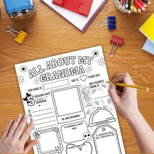 All About My Grandma Bundle Printable All About My Grandmother ...