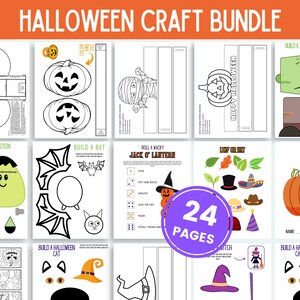 Halloween Craft Bundle Printable Halloween Activity Sheets Printable ...