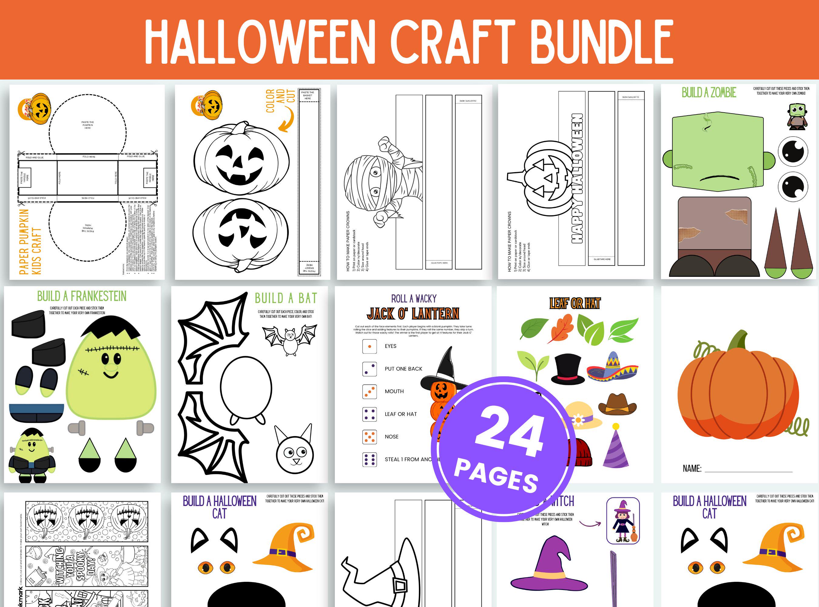Halloween Craft Bundle Printable Halloween Activity Sheets Printable ...