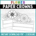 Flower Paper Crown Printable Flower Crown Floral Crown Coloring ...