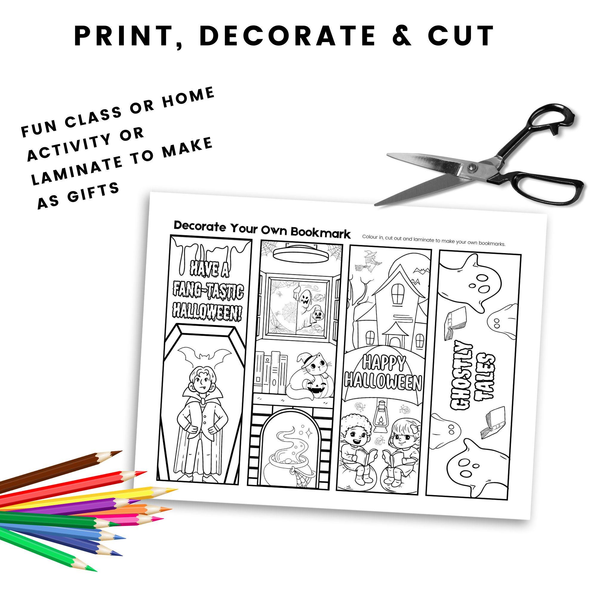 Halloween Bookmarks Printable Coloring Bookmarks for Kids Printable ...