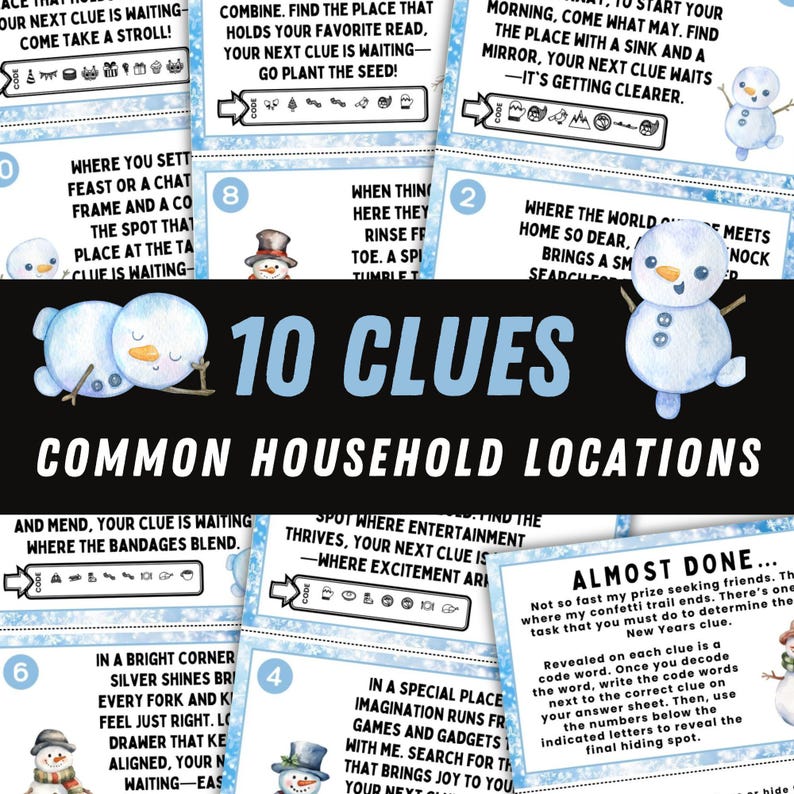 Winter Scavenger Hunt Printable Snowman Scavenger Hunt for Kids Winter ...