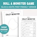 Halloween Draw A Monster Game, Printable Halloween Game for Kids ...