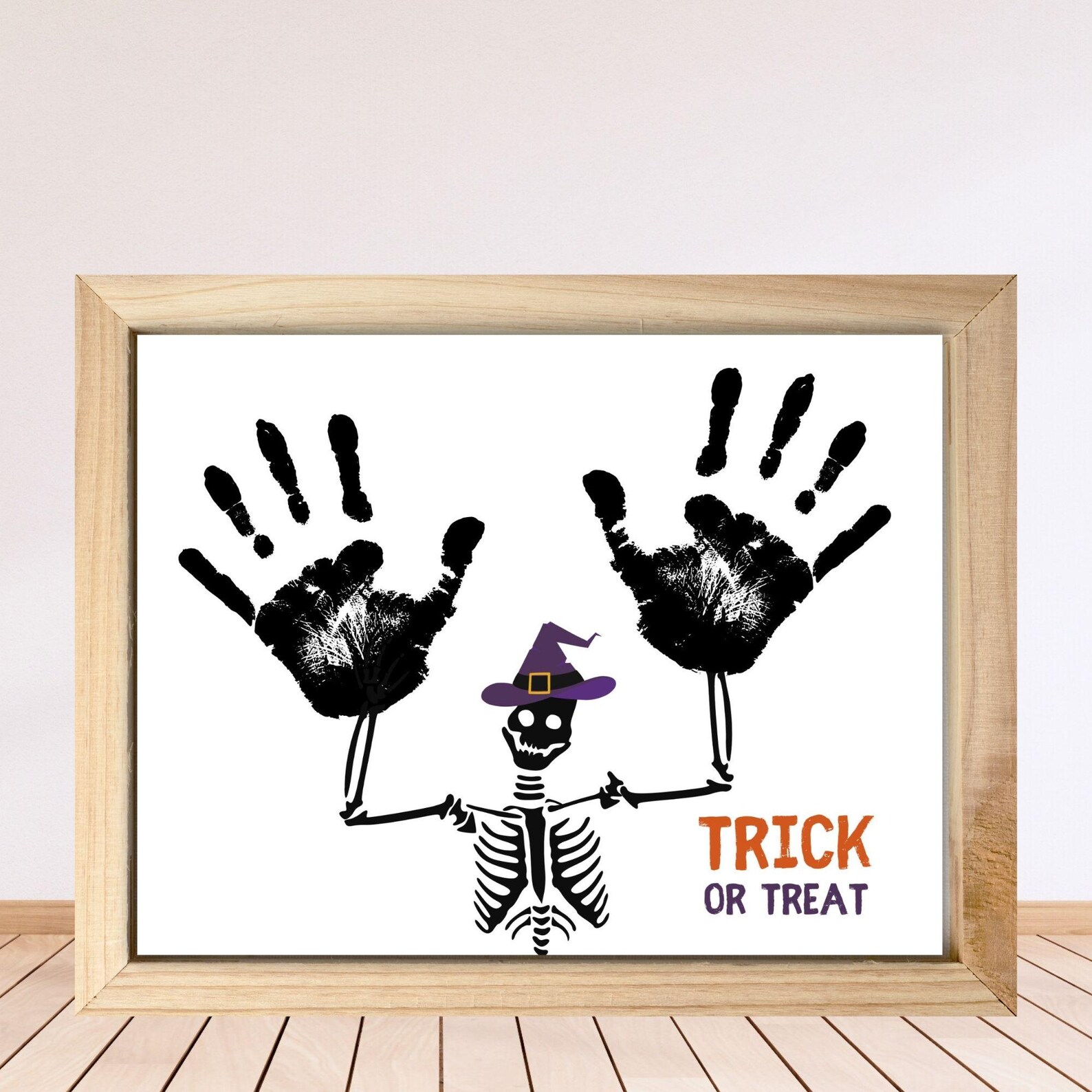 Skeleton Halloween Handprint Craft Activity Printable Halloween ...