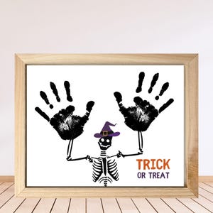Skeleton Halloween Handprint Craft Activity Printable Halloween ...