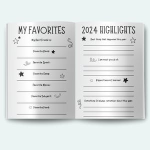 My Year in Review Activity Printable New Years Activities Kids Year in ...