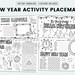 New Years Activity Placemat Printable New Years Eve Activity Sheet NYE ...