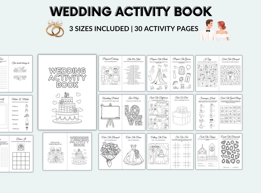 Kids Wedding Activity Booklet Wedding Activity for Kids Wedding ...