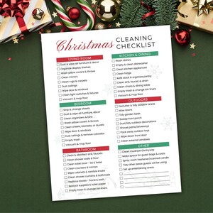 Christmas Cleaning Checklist Printable Christmas Cleaning Planner ...
