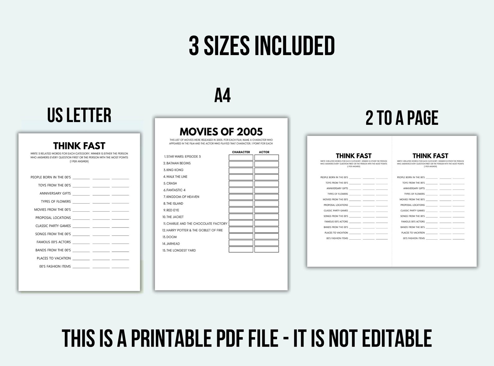 18th Birthday Games Printable Born in 2007 Games Born in 2007 Birthday ...