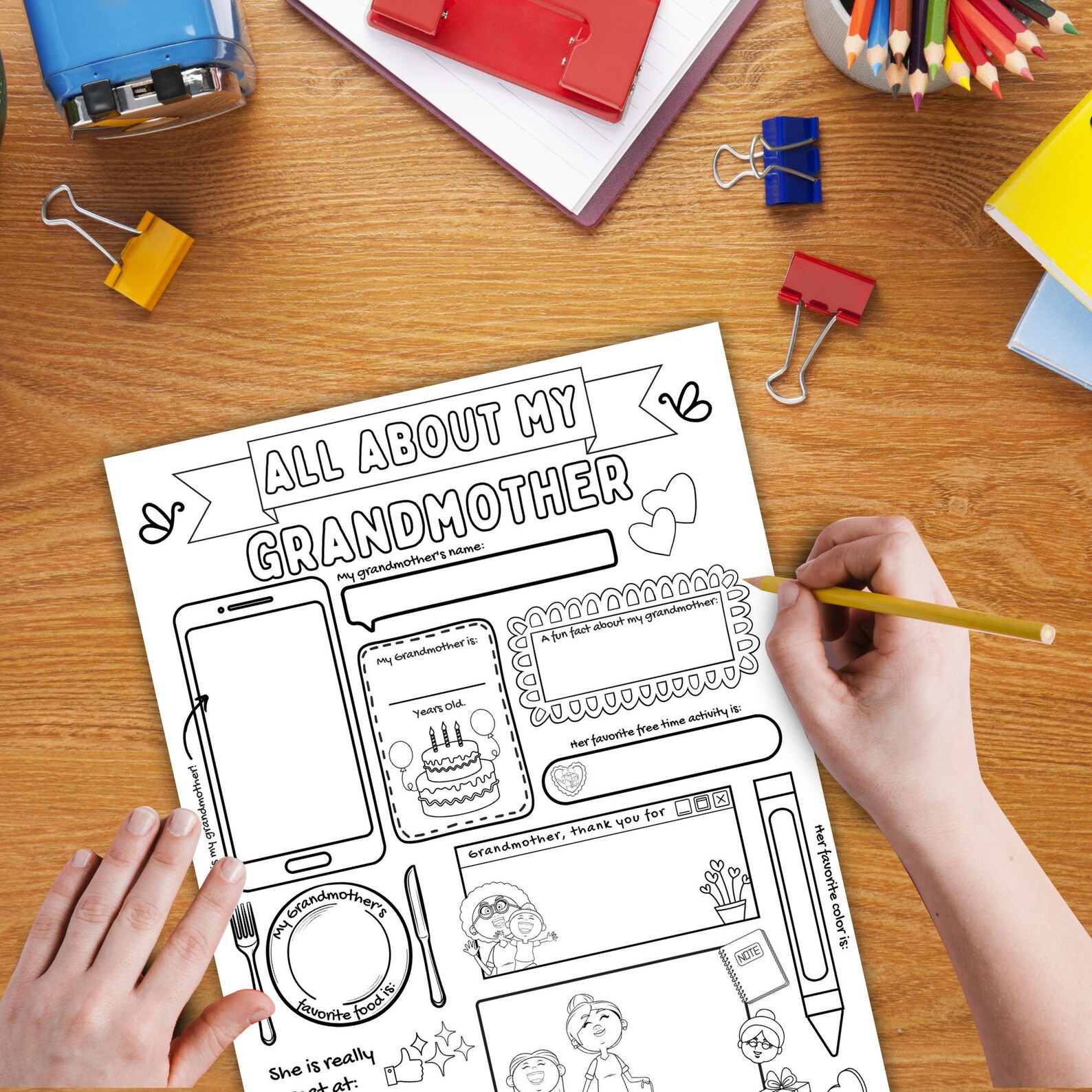 All About My Grandmother Bundle Printable All About My Grandma ...