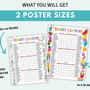 Printable Summer Calendar 2025 Summer Activities Calendar Summer ...