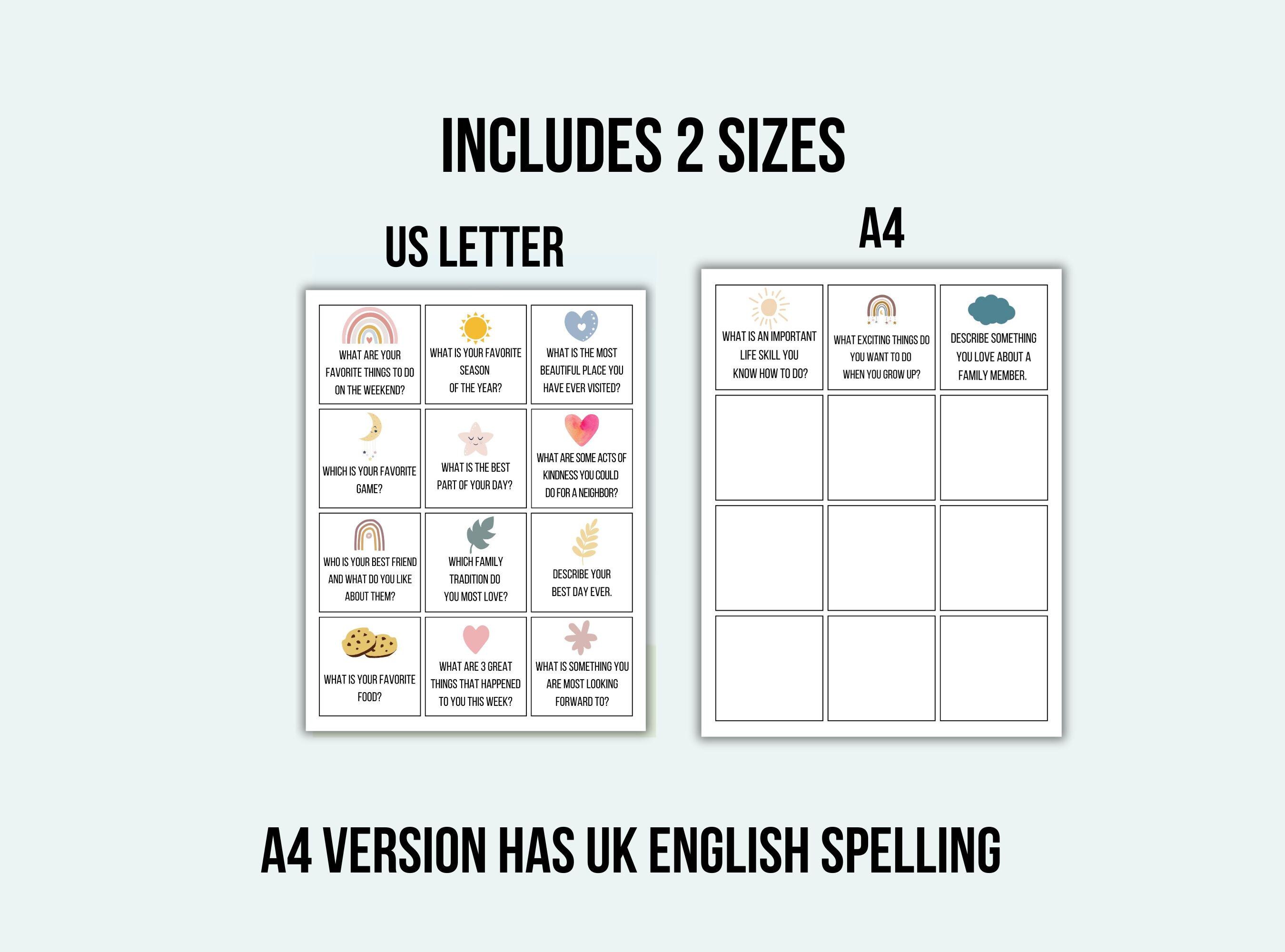 Gratitude Prompts for Kids Printable Gratitude Questions for Kids ...