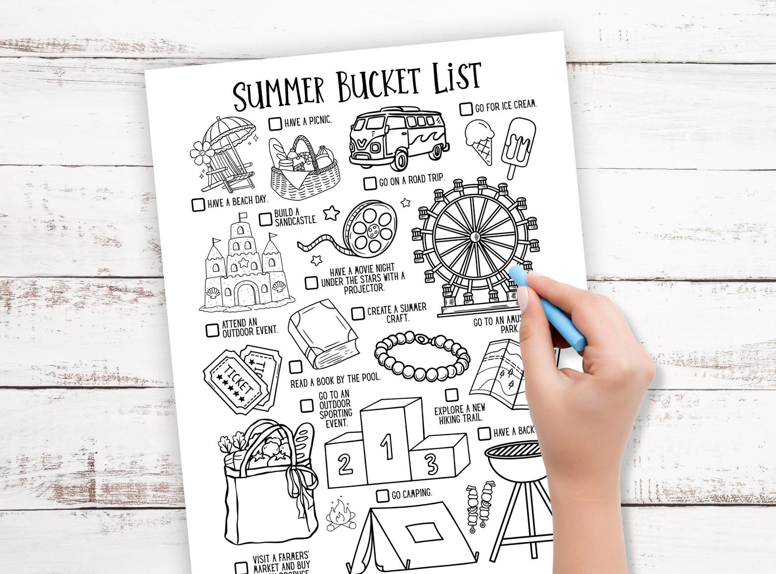 Summer Bucket List Printable Summer Activities for Kids Family Bucket ...